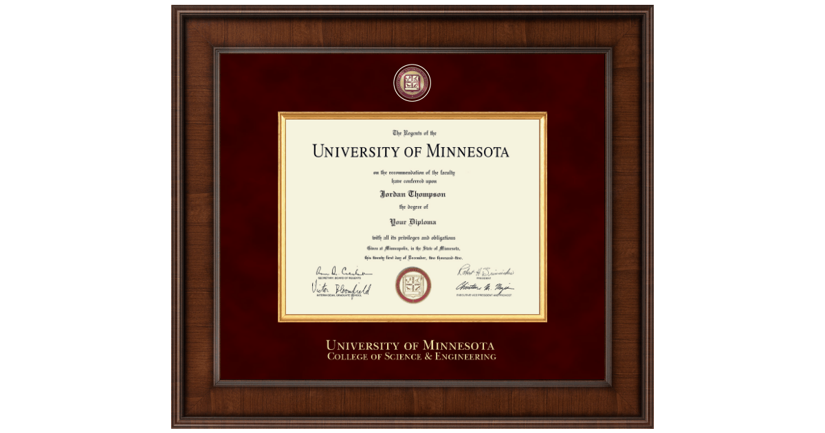 UMTC College of Science & Engineering Diploma Frames