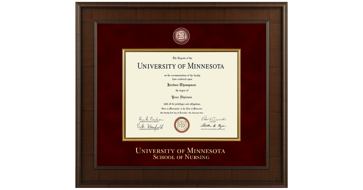 UMTC School of Nursing Diploma Frames | Church Hill Classics