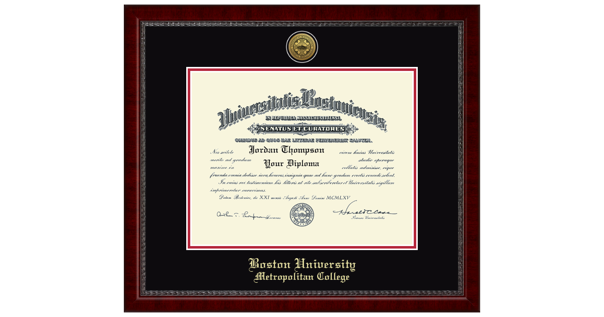 Gold Engraved Medallion Diploma Frame in Sutton Boston University ...