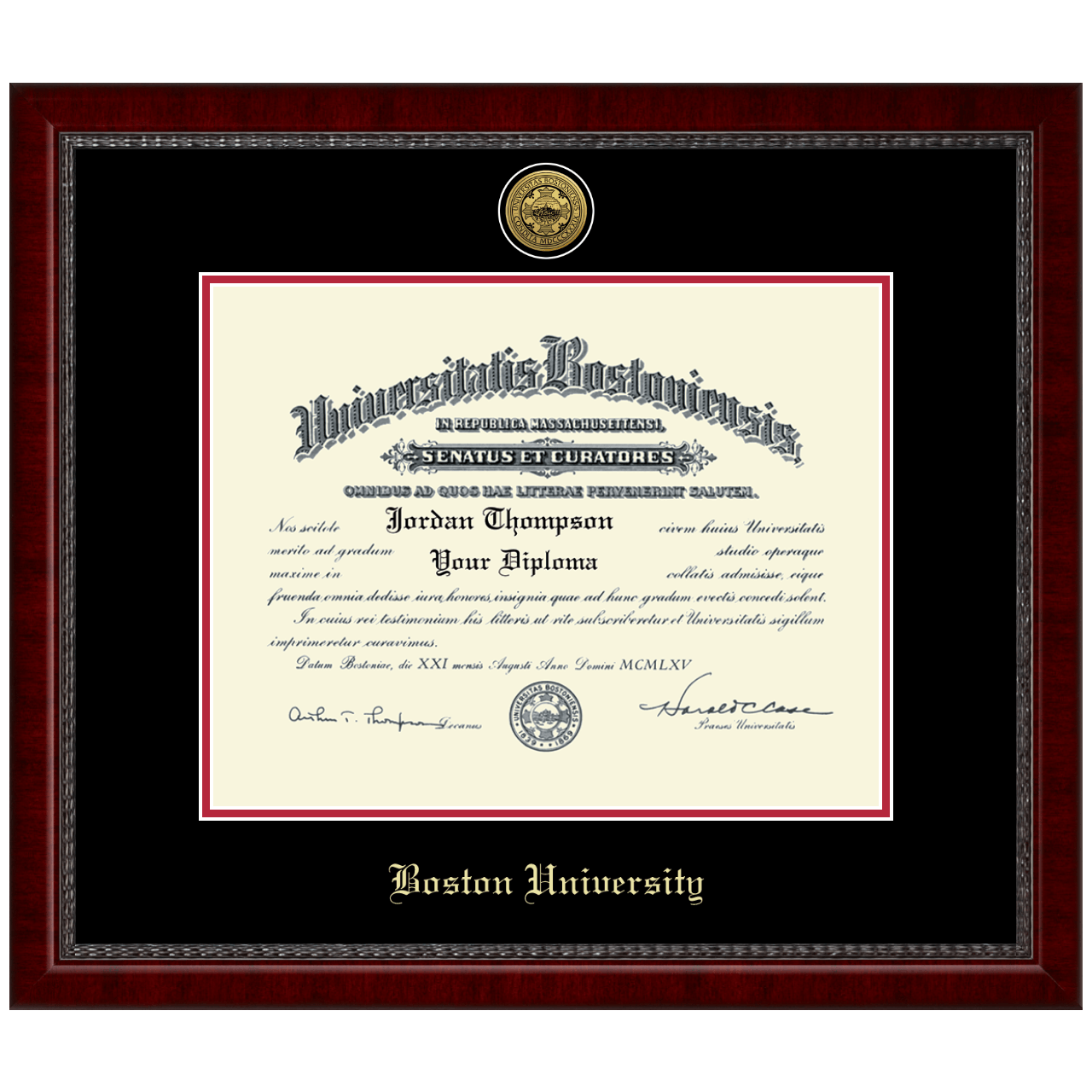 Gold Engraved Medallion Diploma Frame in Sutton Boston University ...