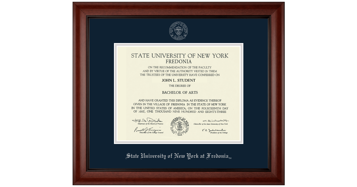Silver Embossed Diploma Frame in Cambridge State University of New York ...
