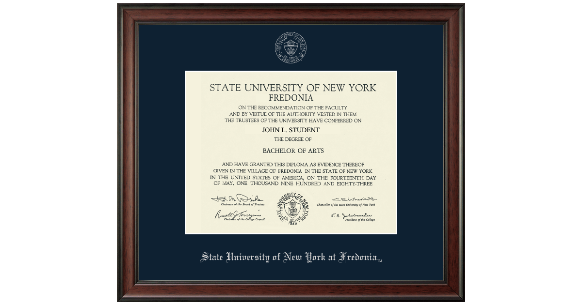 Silver Embossed Diploma Frame in Studio State University of New York at ...