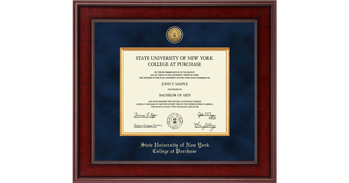 Purchase College Diploma Frame | Church Hill Classics