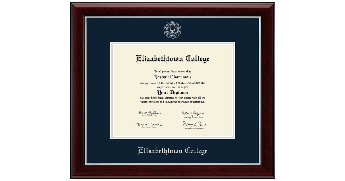 Silver Embossed Diploma Frame in Gallery Silver Elizabethtown College ...