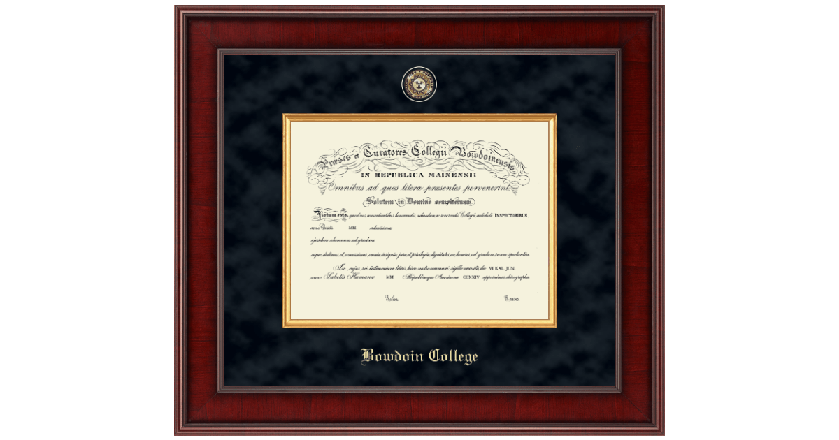 Bowdoin College Diploma Frame | Custom Frames Online | Church Hill Classics
