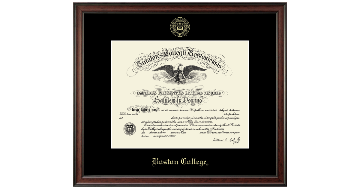 Pre-2003 Gold Embossed Diploma Frame in Studio Boston College - Item ...