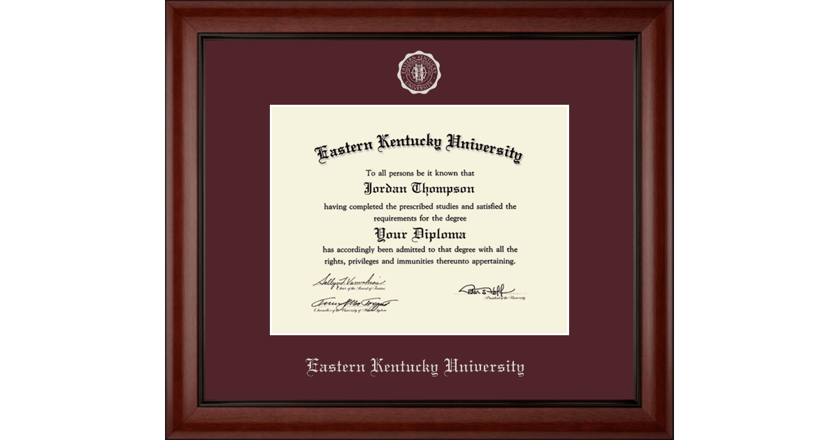 Silver Embossed Diploma Frame in Cambridge Eastern Kentucky University - Item #241839 from ...