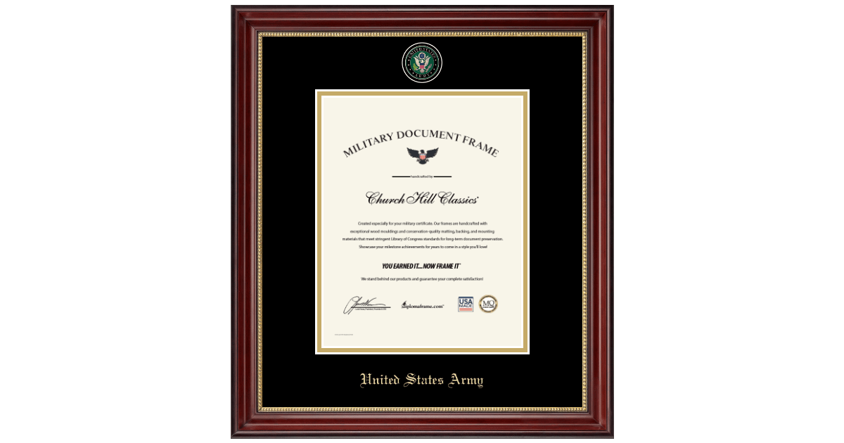 Vertical 8"x10" - Masterpiece Medallion Certificate Frame in Kensington ...