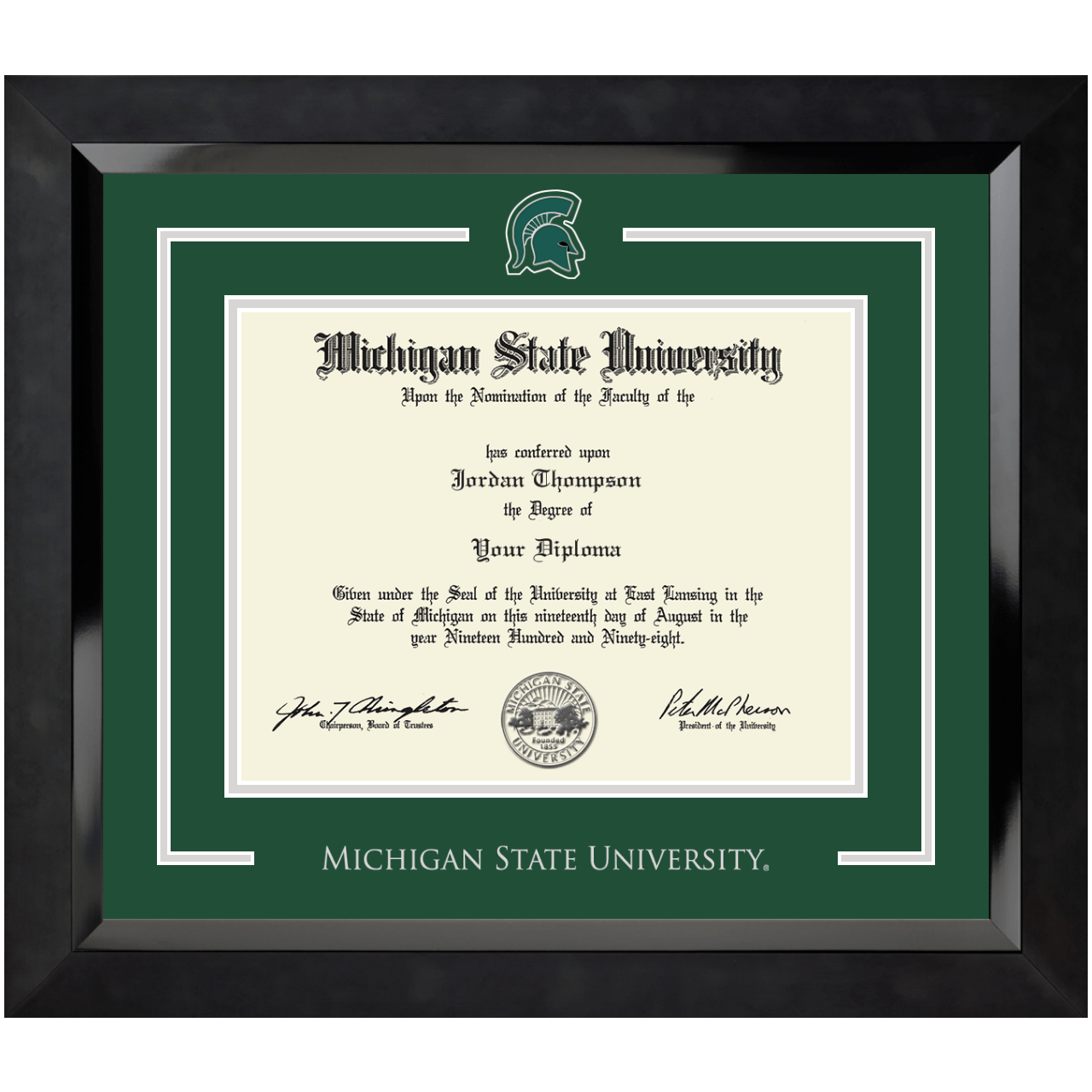 Spirit Medallion Diploma Frame in Eclipse Michigan State University ...