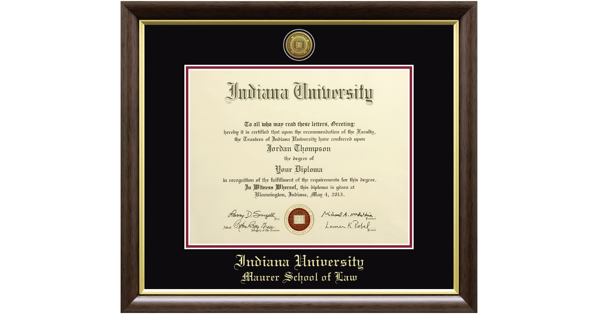 Gold Engraved Medallion Diploma Frame in Hampshire Indiana University ...