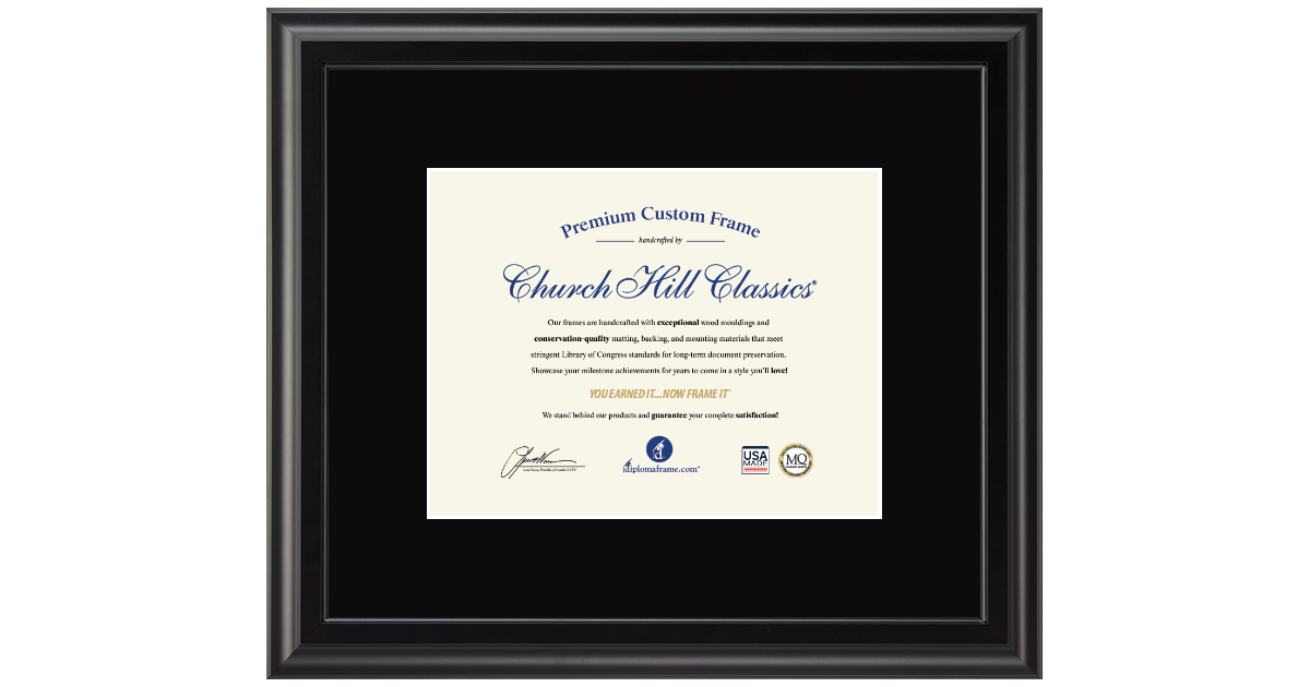 Custom Diploma Frame - 8.5"x11" in Midnight Graduation Gifts - Item #243960