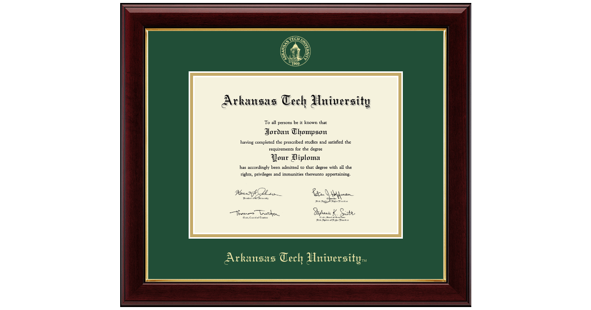 Gold Embossed Diploma Frame in Gallery Arkansas Tech University - Item ...
