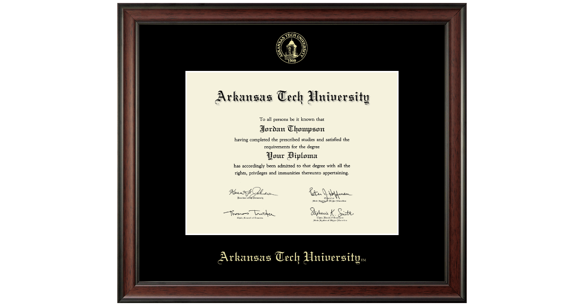 Gold Embossed Diploma Frame in Studio Arkansas Tech University - Item ...