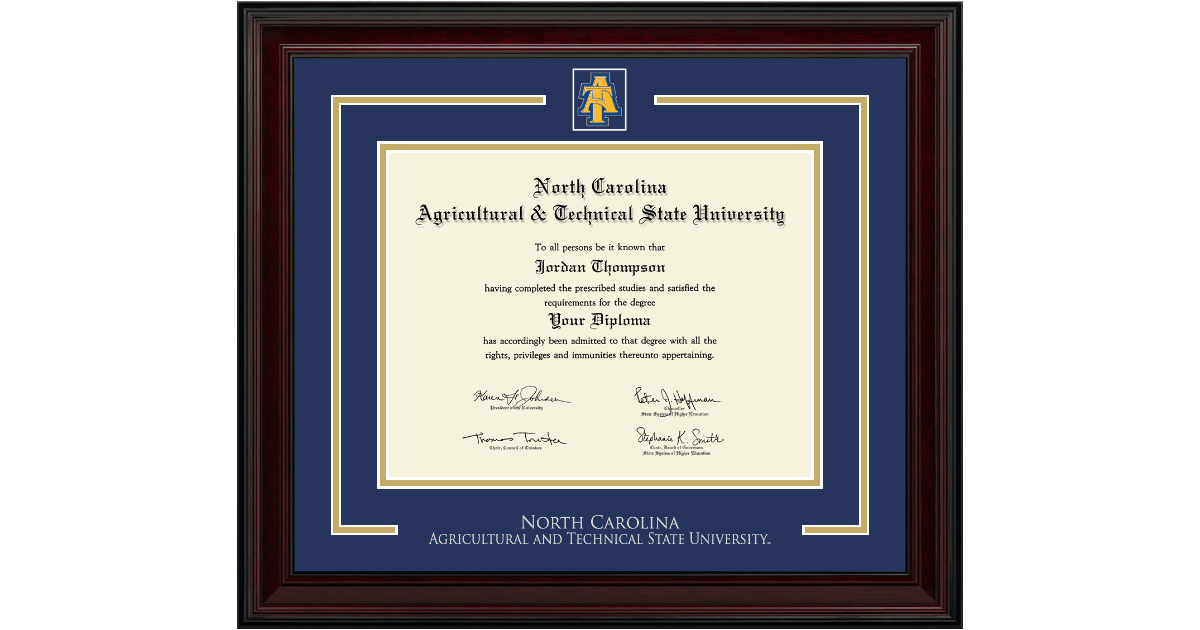 Spirit Medallion Diploma Frame in Encore North Carolina A&T State ...