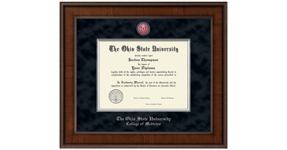 OSU College of Medicine Diploma Frames | Church Hill Classics