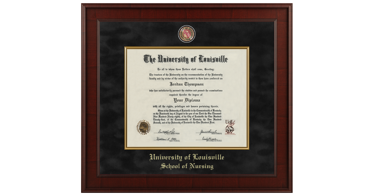 UofL School of Nursing Diploma Frames | Church Hill Classics