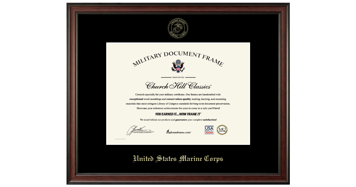 10"x14" Horizontal - Gold Embossed Certificate Frame in Studio United ...