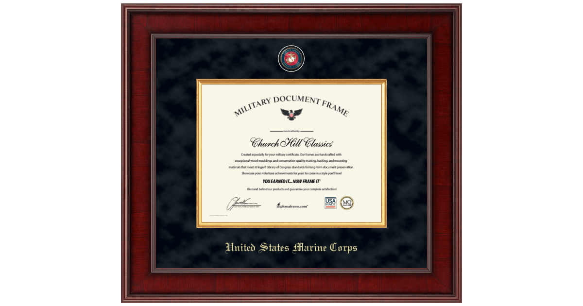 Gifts For USMC Marines | Marine Corps Certificate Frames