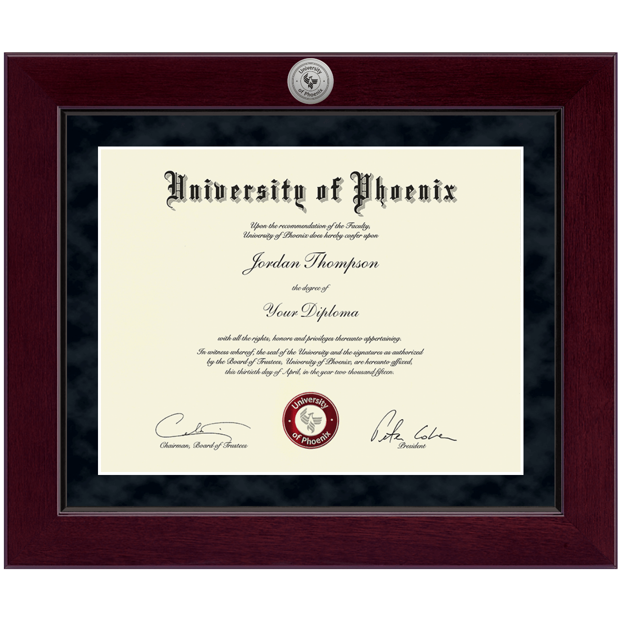 Millennium Silver Engraved Diploma Frame in Cordova University of ...