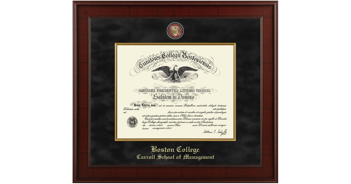 Presidential Masterpiece Diploma Frame in Jefferson Boston College ...
