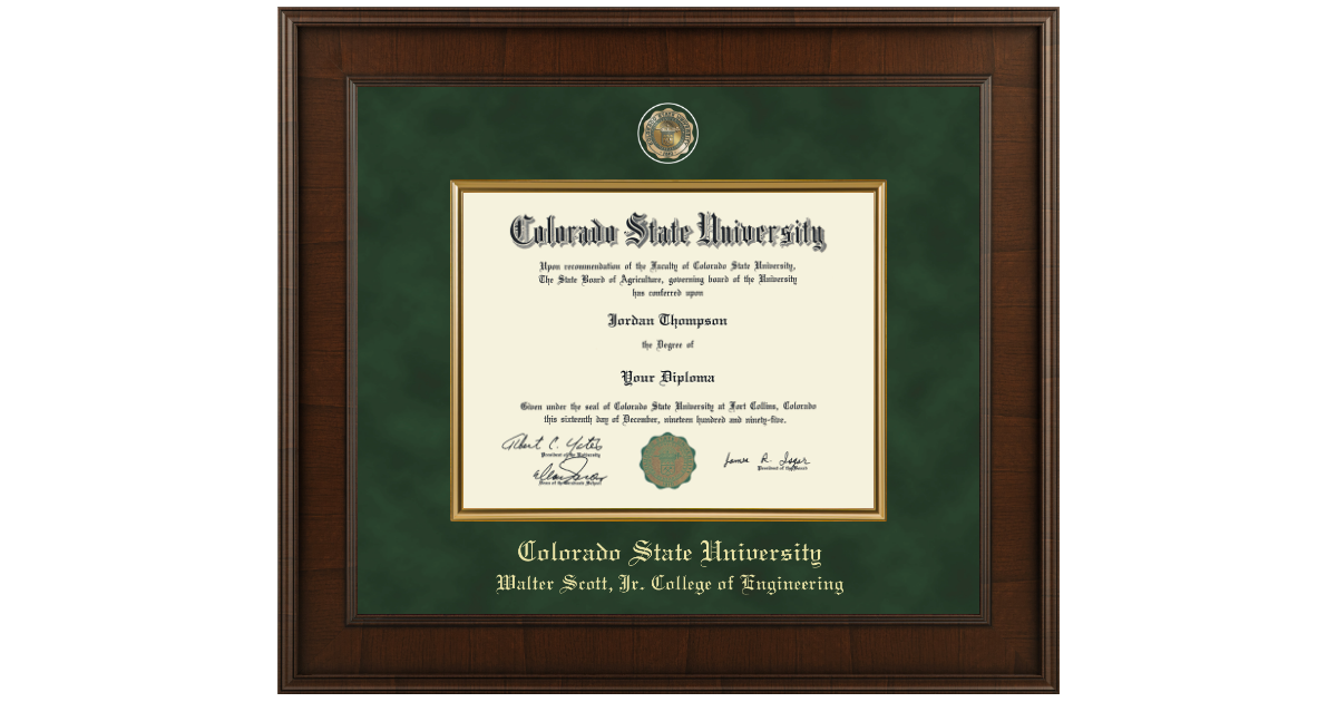 CSU Walter Scott, Jr. College of Engineering Diploma Frames