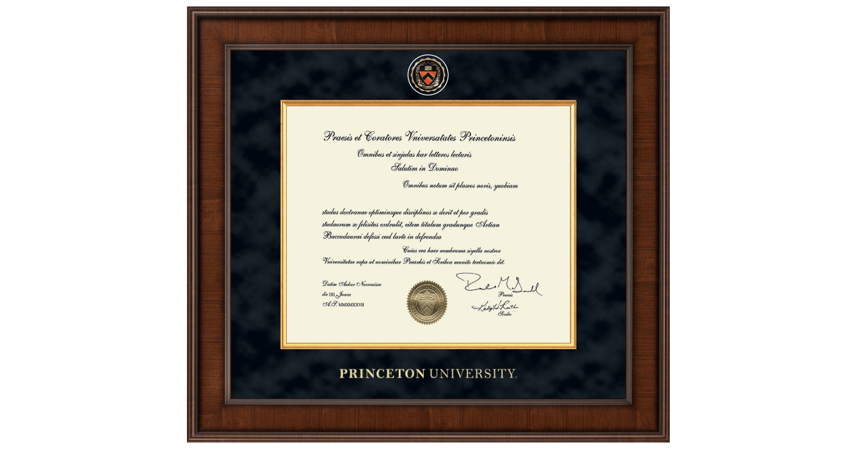 Ph.D - Presidential Masterpiece Diploma Frame in Madison Princeton ...