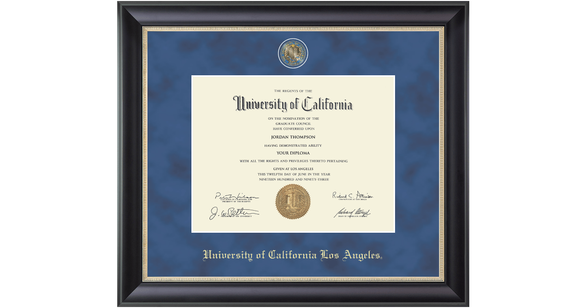 Regal Edition Diploma Frame in Noir University of California Los ...