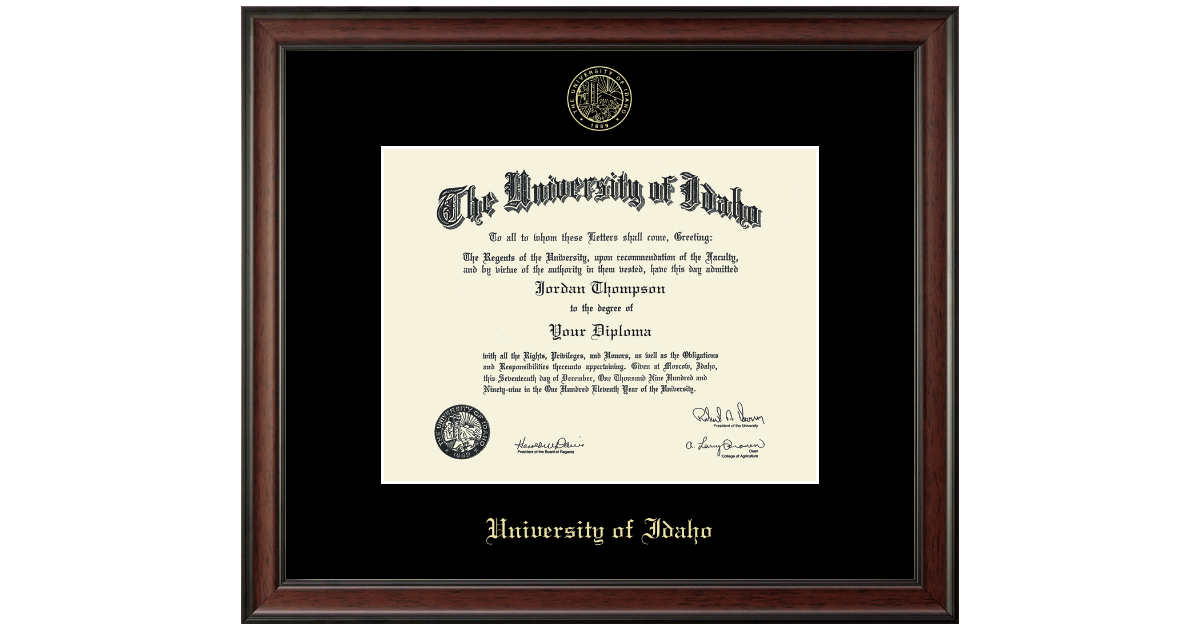 Gold Embossed Diploma Frame in Studio University of Idaho - Item #249323