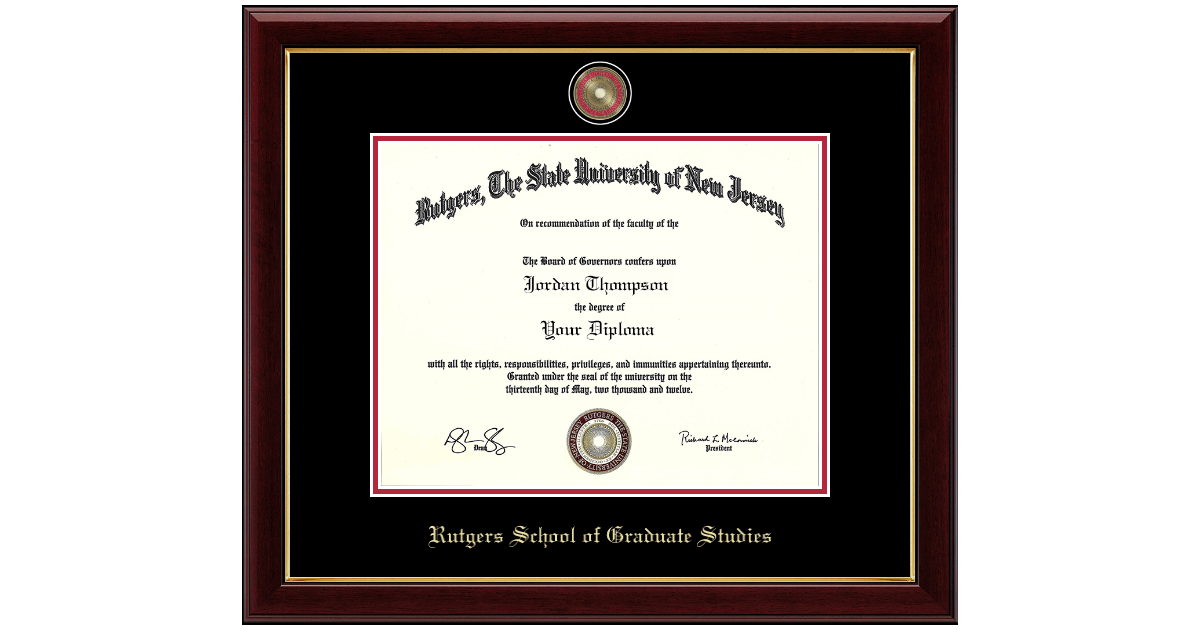 Masterpiece Medallion Diploma Frame in Gallery Rutgers University ...