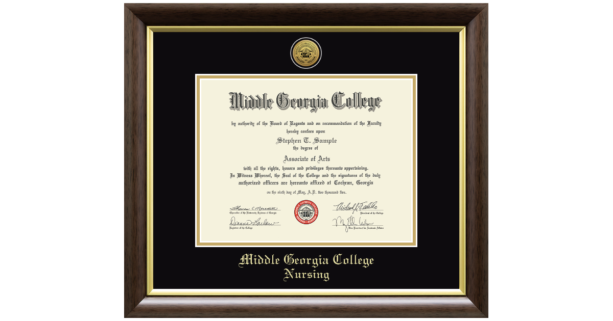 Middle Georgia Nursing Diploma Frames | Church Hill Classics