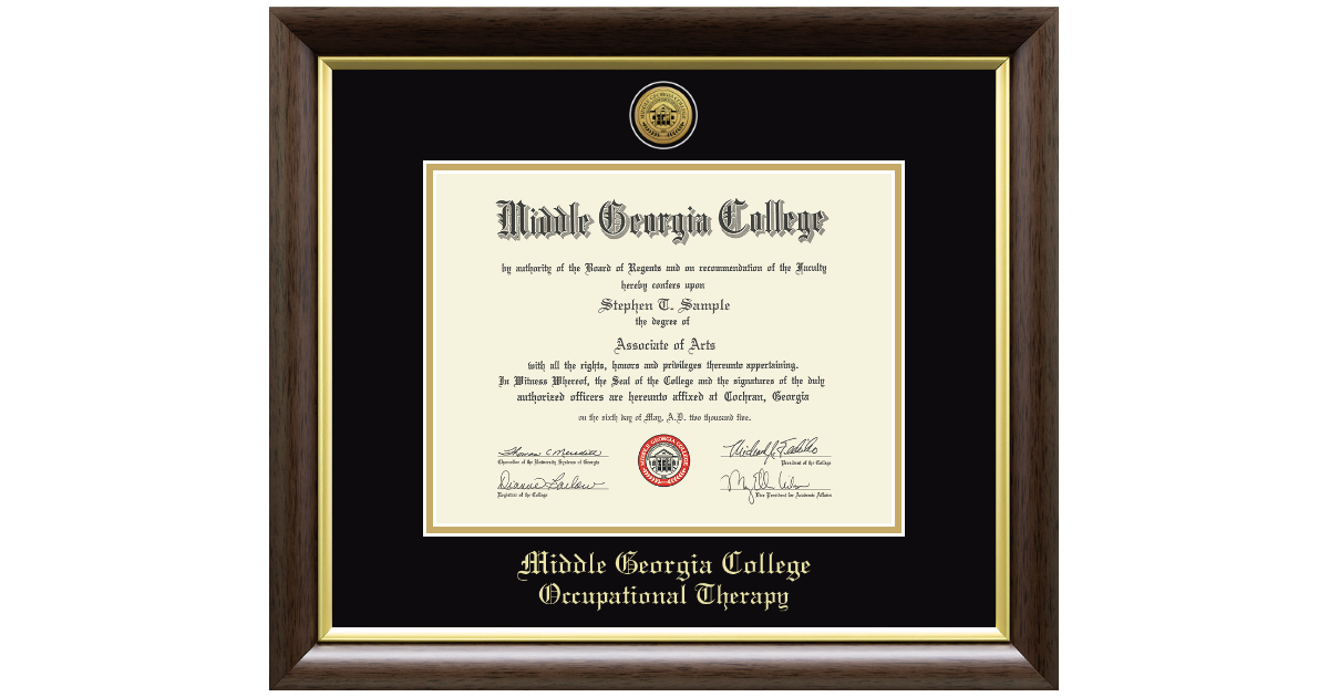 Middle Georgia Occupational Therapy Diploma Frames