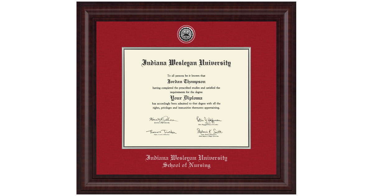 IWU School of Nursing Diploma Frames | Church Hill Classics