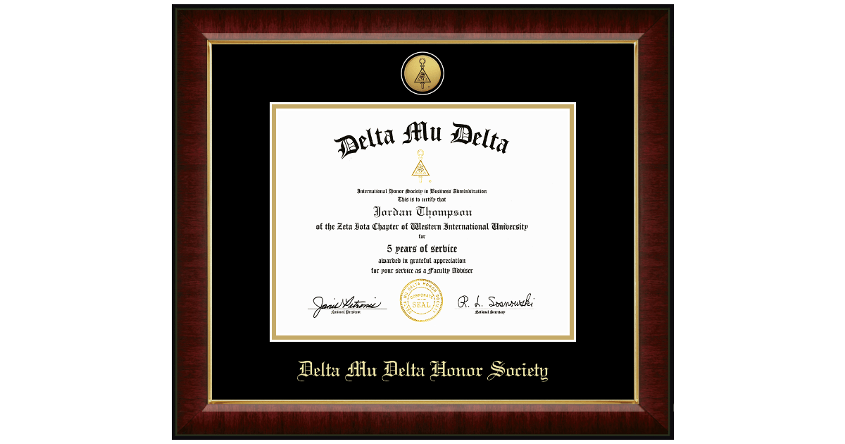 Gold Engraved Medallion Certificate Frame in Murano Delta Mu Delta ...