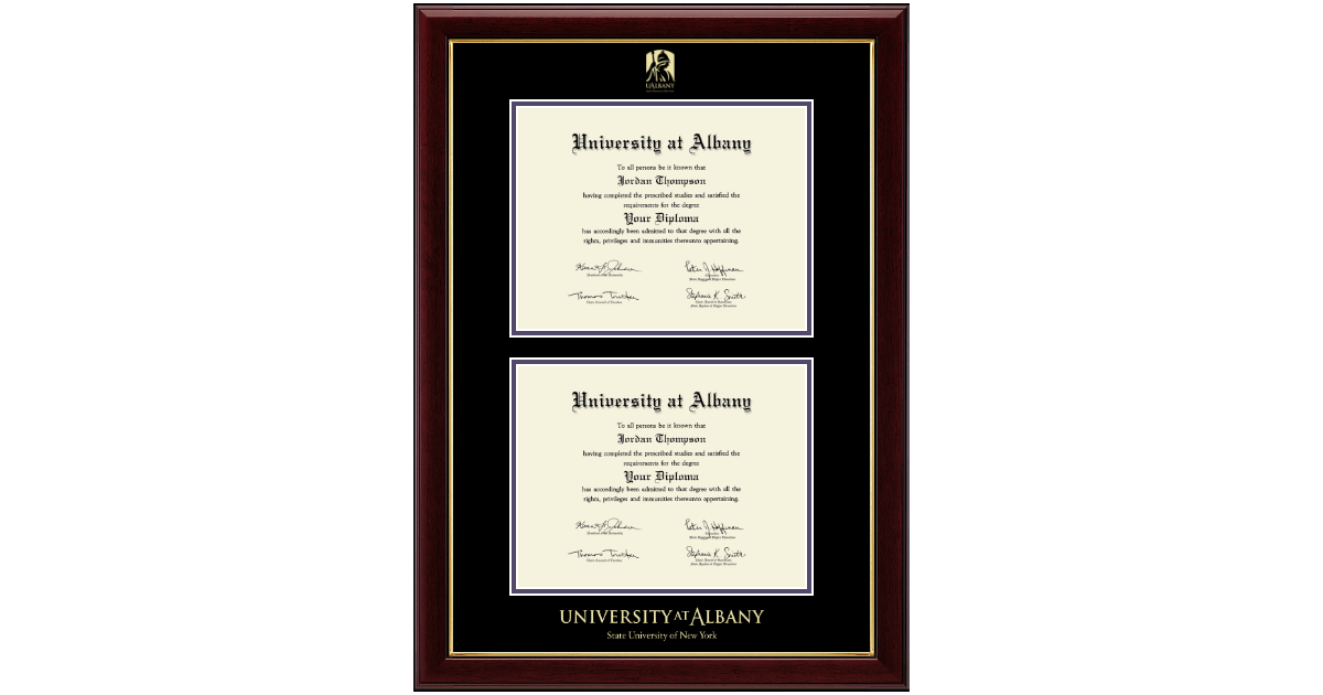 Double Document Diploma Frame in Gallery University at Albany State ...