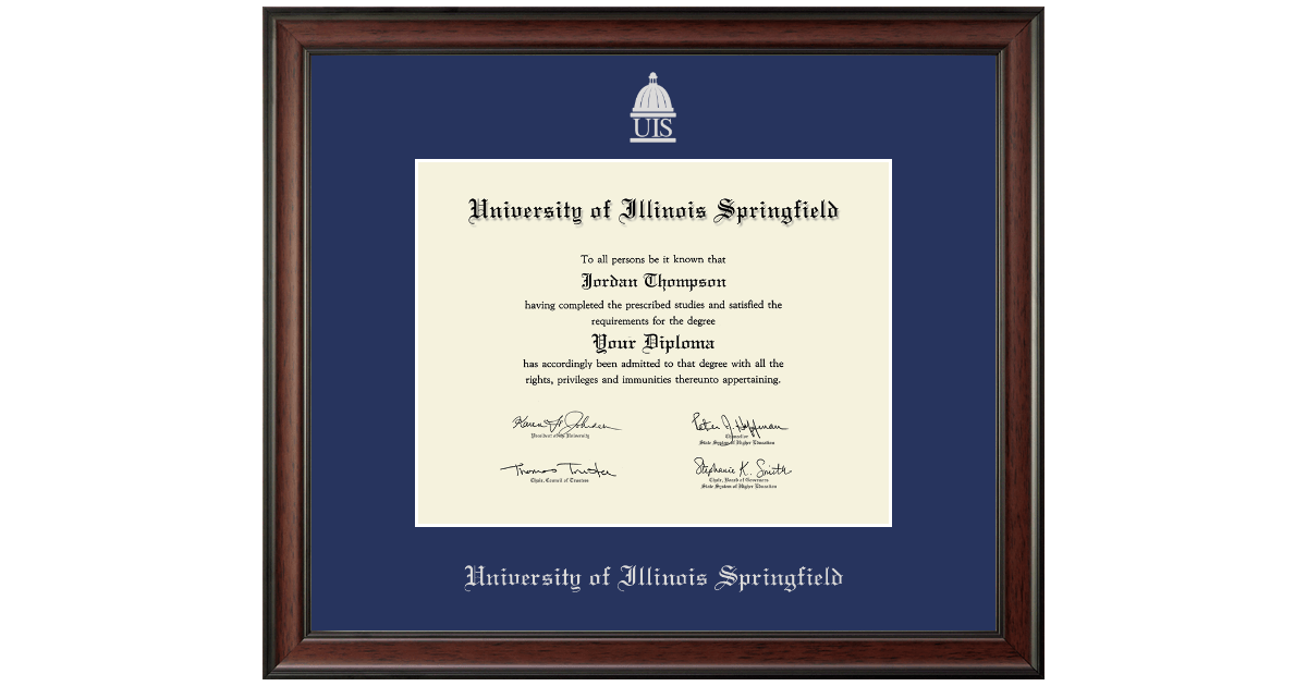 Silver Embossed Diploma Frame in Studio University of Illinois ...