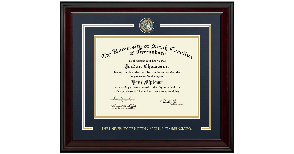 Showcase Edition Diploma Frame in Encore The University of North ...