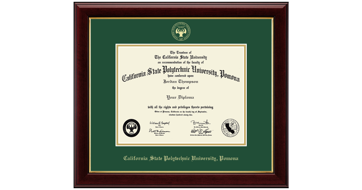 Gold Embossed Diploma Frame in Gallery California State Polytechnic ...