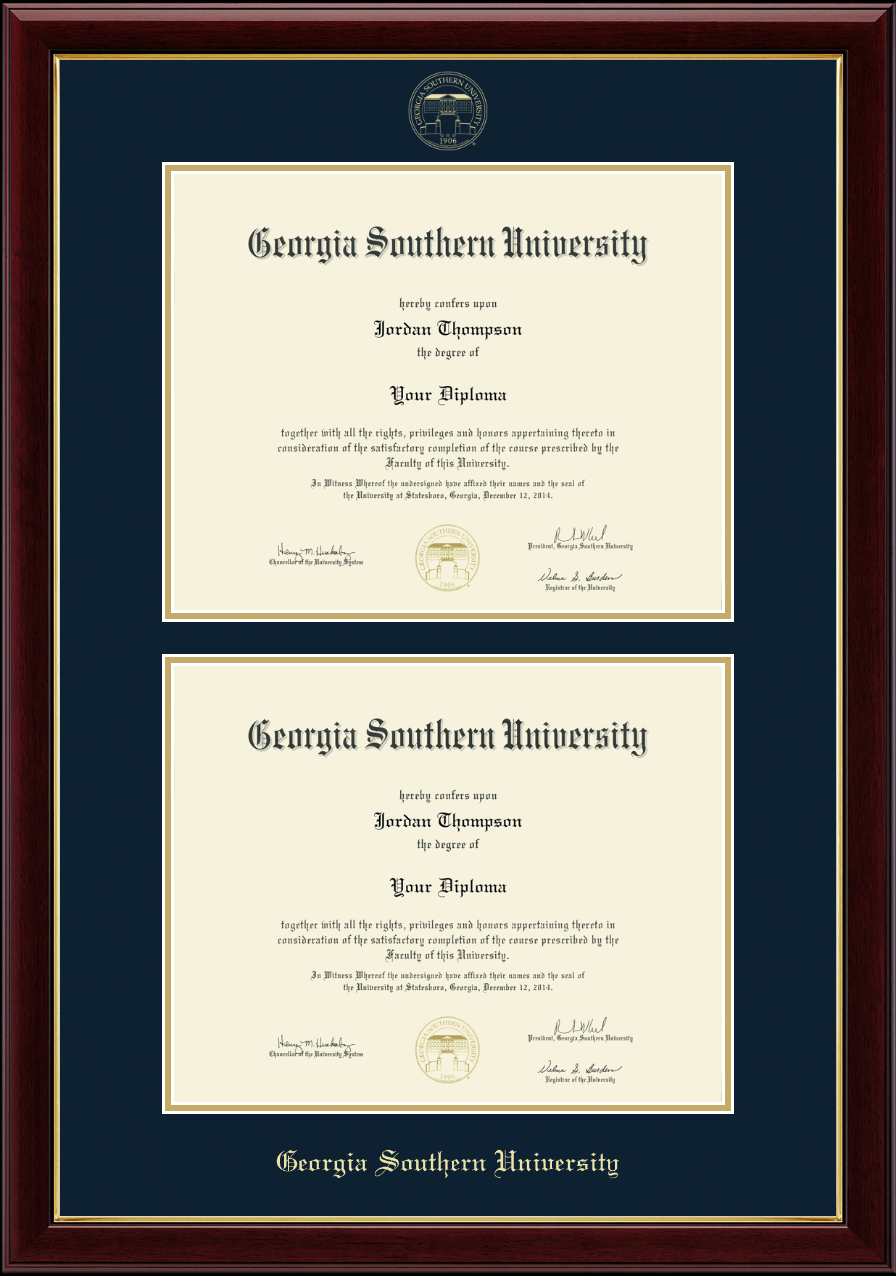 Georgia Southern University Double Diploma Frame in Gallery - Item ...