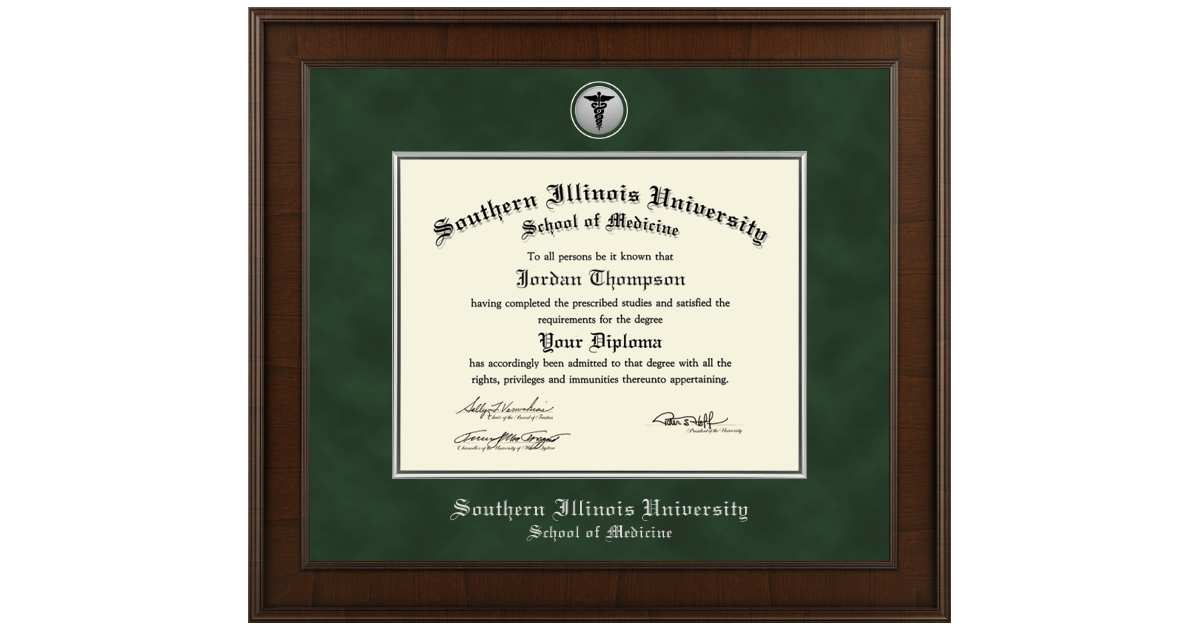 SIU School of Medicine Diploma Frame | Church Hill Classics