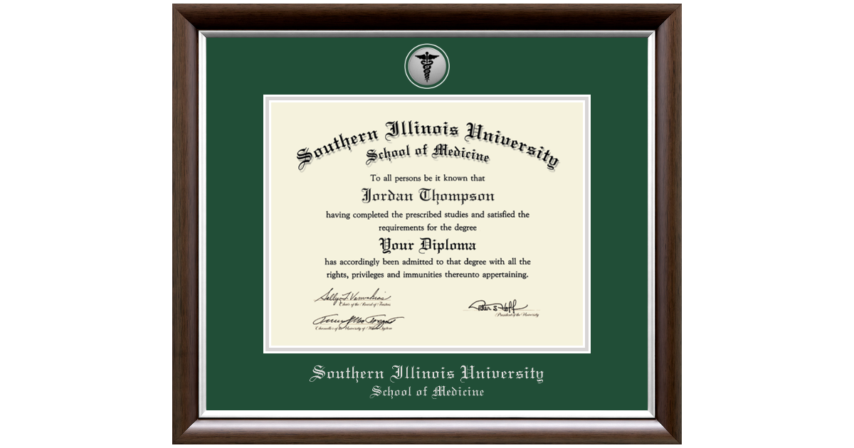 Silver Engraved Medallion Diploma Frame in Devonshire Southern Illinois ...
