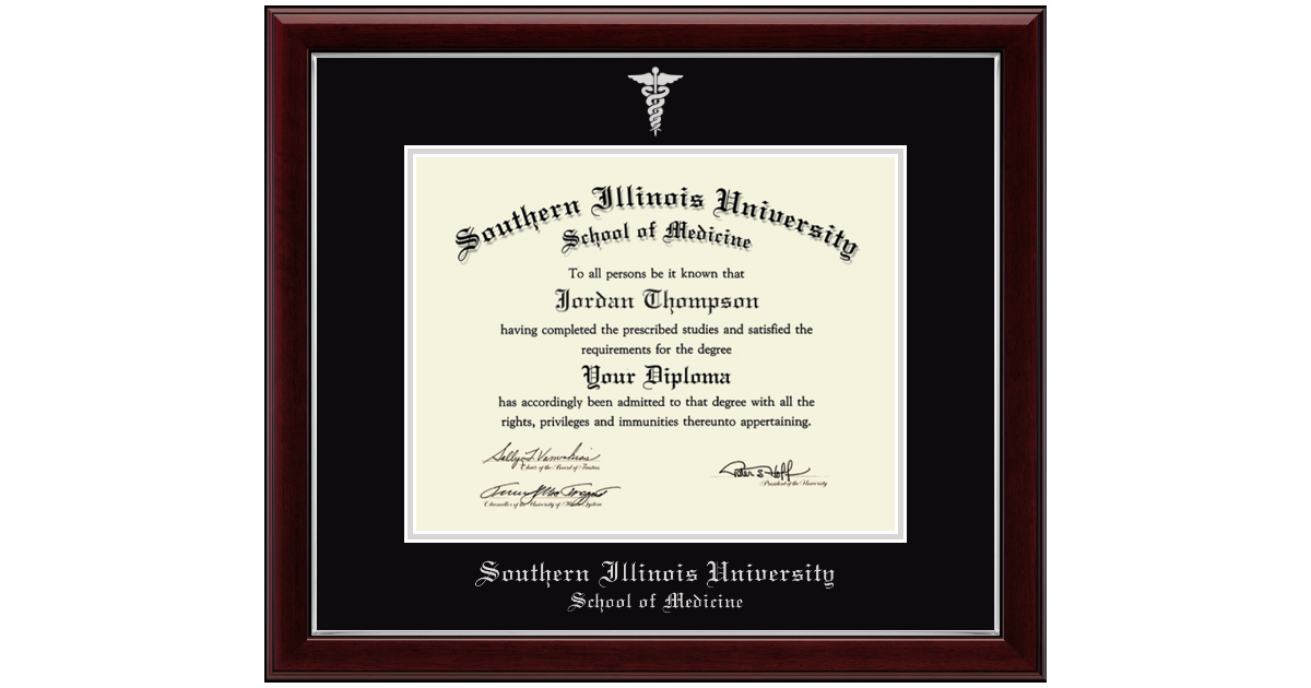 Silver Embossed Diploma Frame in Gallery Silver Southern Illinois ...