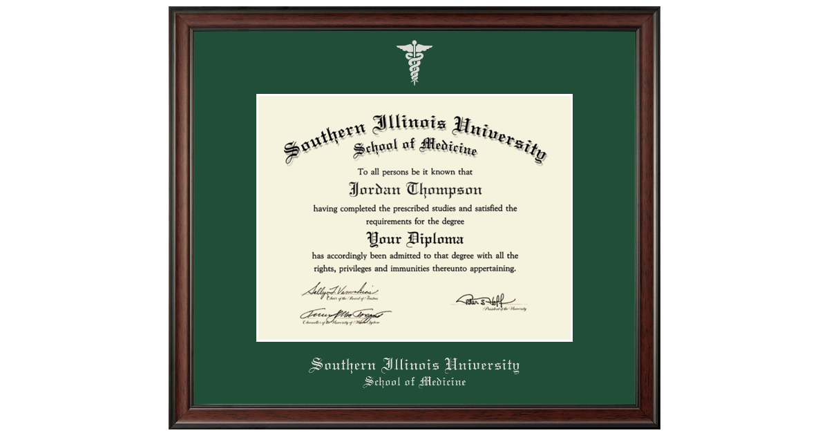 Silver Embossed Diploma Frame in Studio Southern Illinois University ...