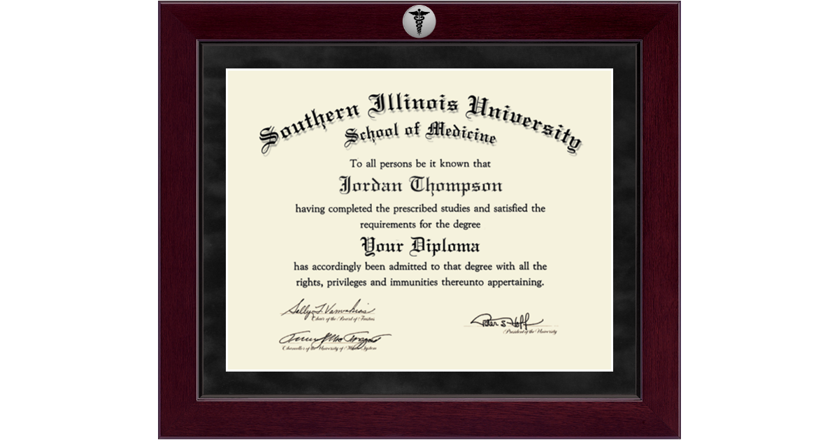 Millennium Silver Engraved Diploma Frame in Cordova Southern Illinois ...