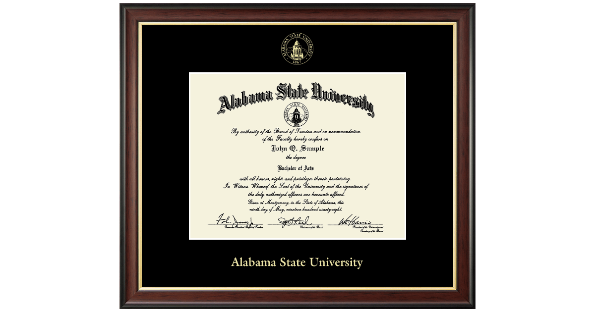 Gold Embossed Diploma Frame in Studio Gold Alabama State University ...
