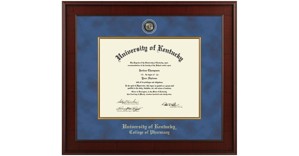 UK College of Pharmacy Diploma Frames | Church Hill Classics