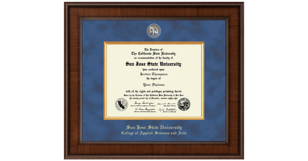 SJSU College of Applied Sciences and Arts Diploma Frames