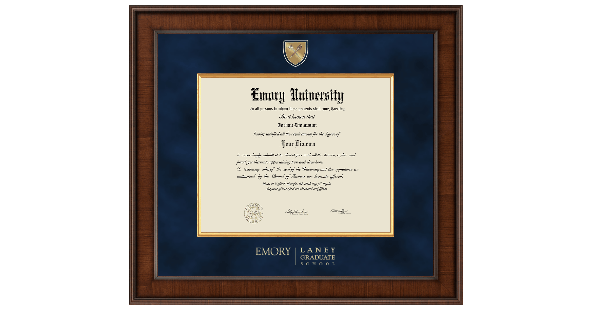 Emory Laney Graduate School Diploma Frames | Church Hill Classics