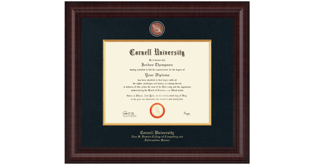 Presidential Masterpiece Diploma Frame in Premier Cornell University ...
