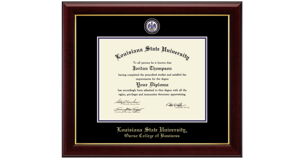 Masterpiece Medallion Diploma Frame in Gallery Louisiana State ...