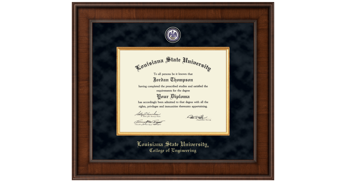 Presidential Masterpiece Diploma Frame in Madison Louisiana State ...